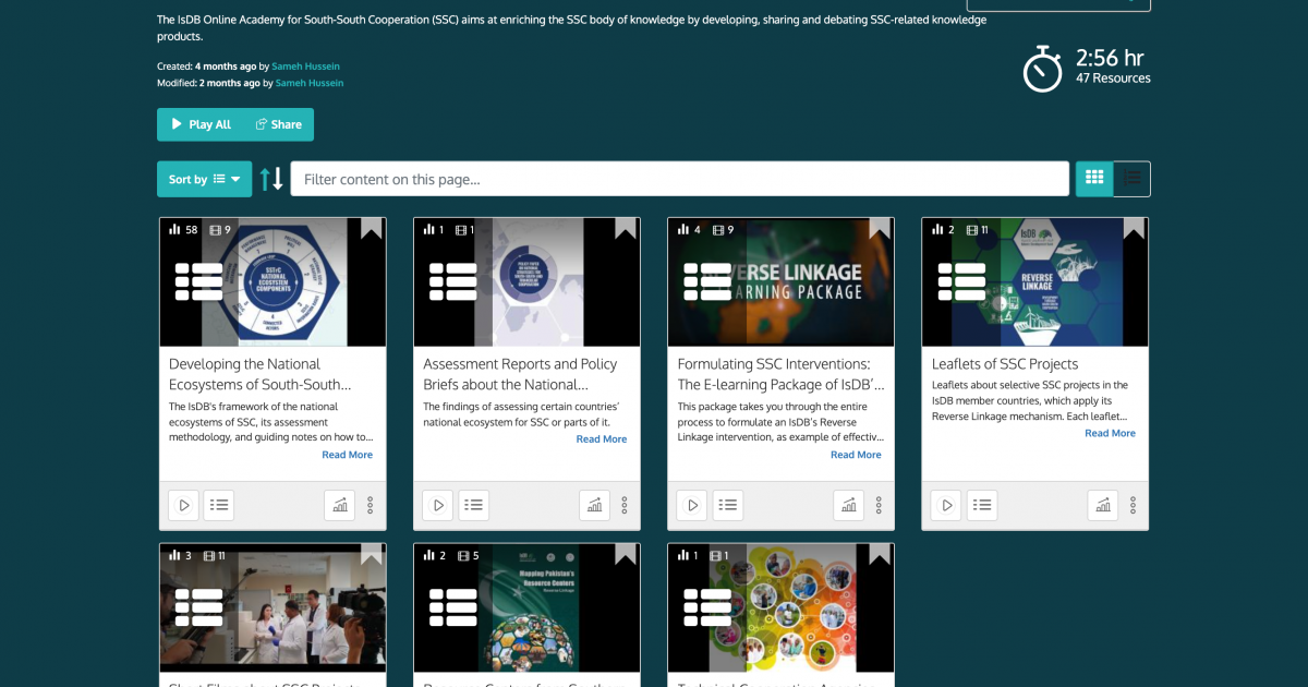 IsDB Online Academy for South South Cooperation | Reverse Linkage | IsDB